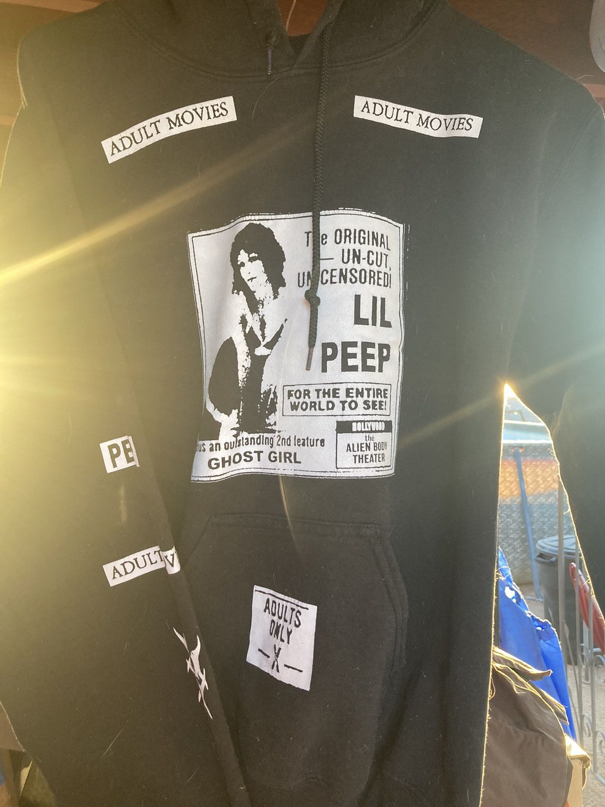 Pictureplane Alien Body Lil Peep x Alien Body Adult Movies Hoodie | Grailed