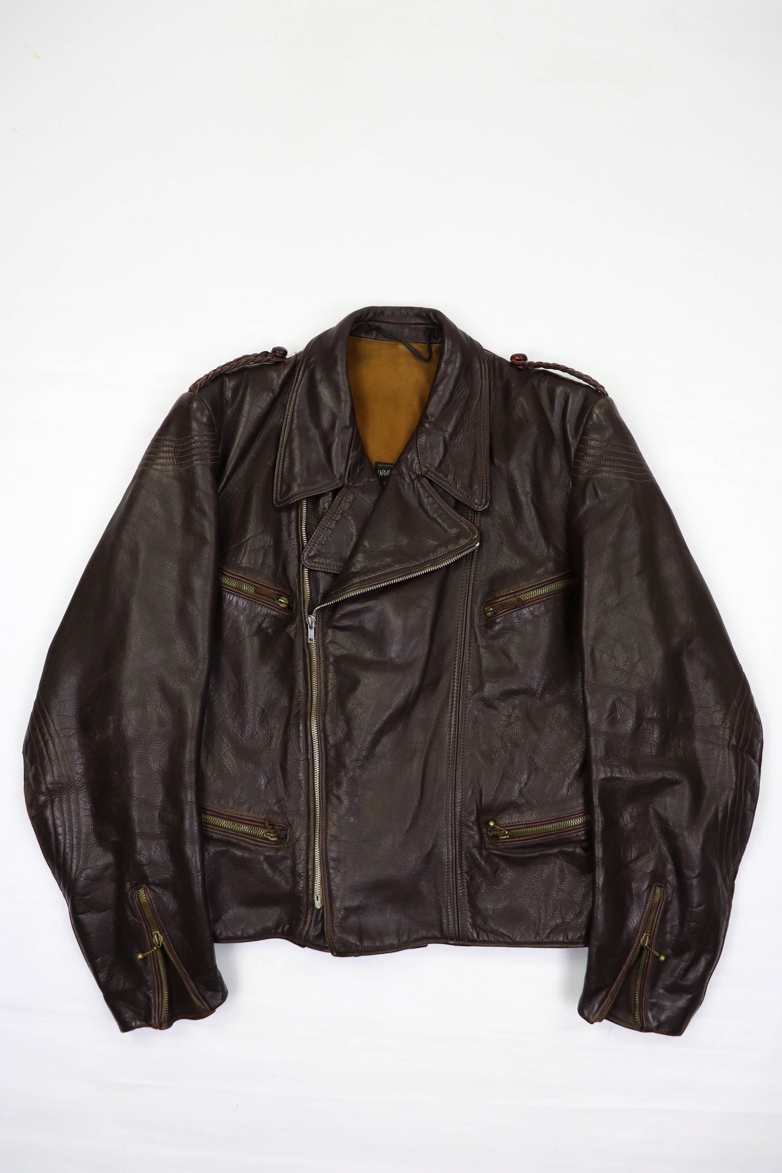 Vintage Rare Vintage WWII 40-50s Leather German Moto Biker Jacket | Grailed