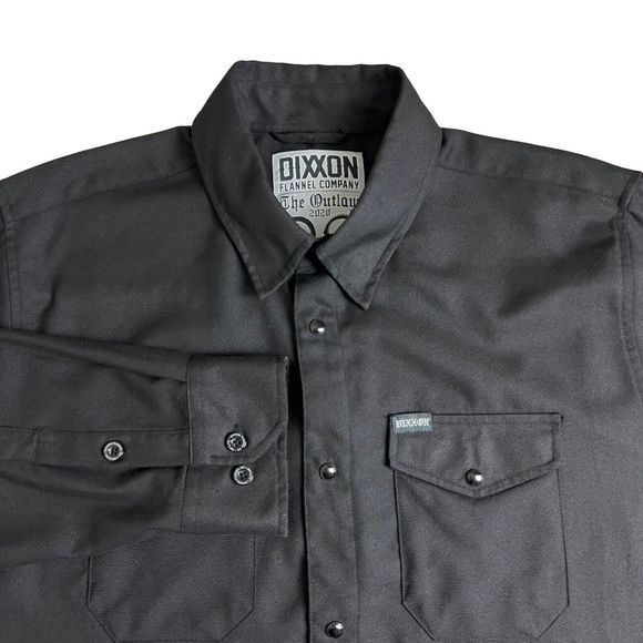 Dixxon Dixxon The Outlaw Flannel Black Pearl Snap Long Sleeve Shirt ...