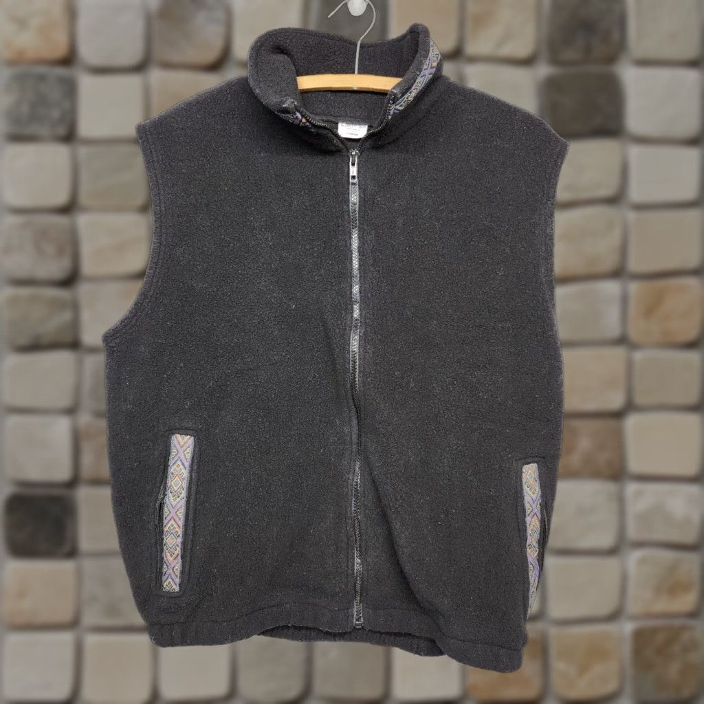 Vintage Luxurious Vintage Summit Authentic Fleece Full Zip Black Dog ...