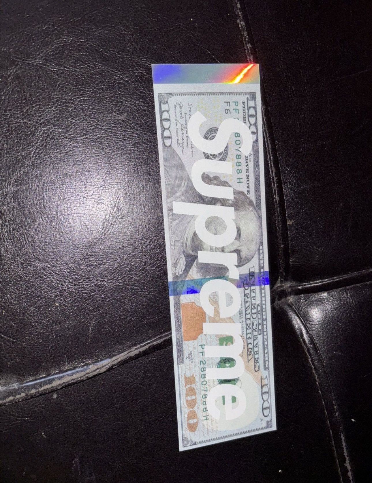 Supreme Supreme 100 dollar bill rare sticker | Grailed