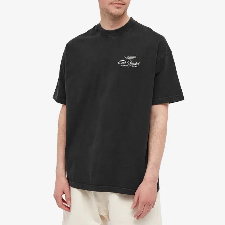Cole Buxton Washed Black International Logo Oversized T-Shirt | Grailed