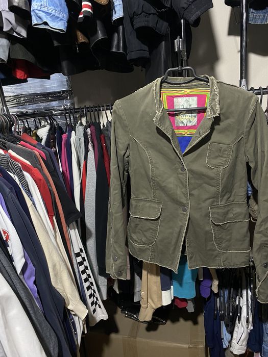 Replay Replay coat made in italy pattern art design corduroy trim | Grailed