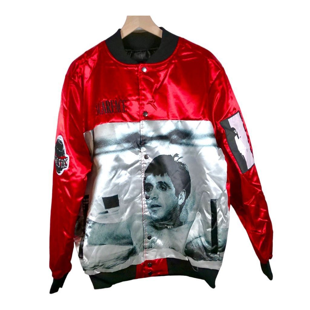 Reason NWT Scarface Satin World Is Yours Warm Bomber Jacket Mens XL ...
