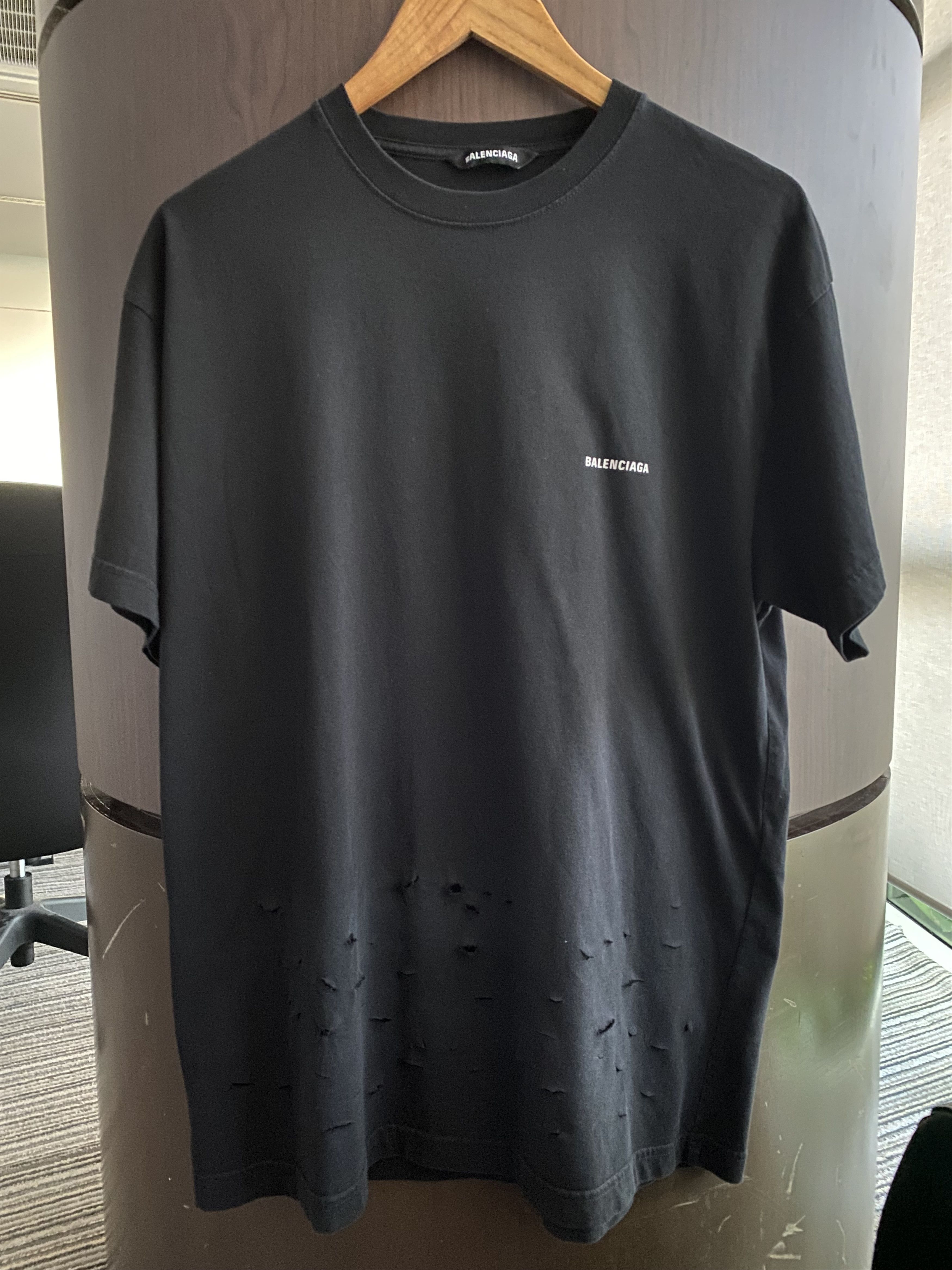 Balenciaga Oversized Balenciaga Ripped Distressed Redone T Shirt | Grailed