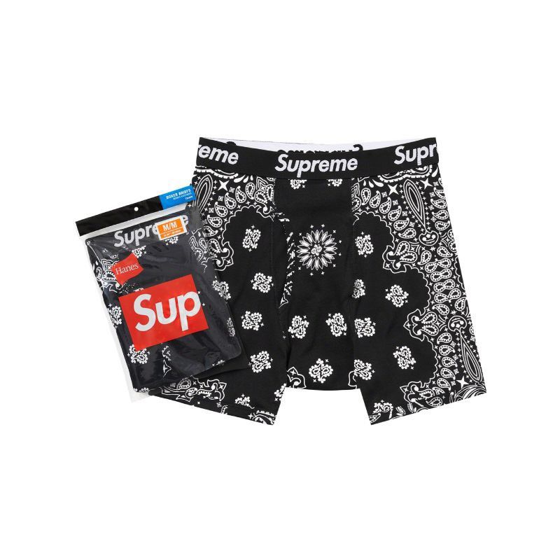 Streetwear × Supreme 2 Pairs 2 Colors Supreme Boxer Briefs Pink Leopard ...