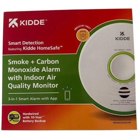 Designer Kidde Smart Wired Smoke Carbon Monoxide Detector Air Quality ...