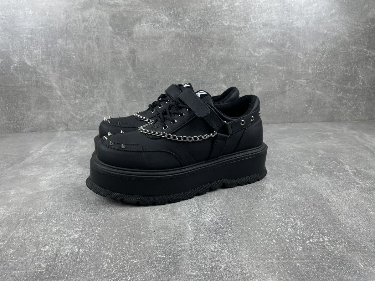 Vintage Vintage Spike Chain Snap Black Opium Core Platform Boots | Grailed