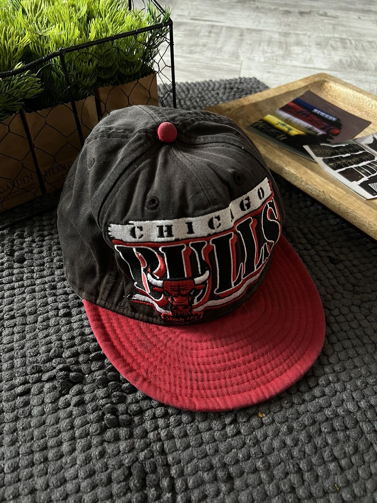 NBA × Vintage 🐂 VINTAGE 90’S CHICAGO BULLS OG BIG LOGO Y2K CAP | Grailed