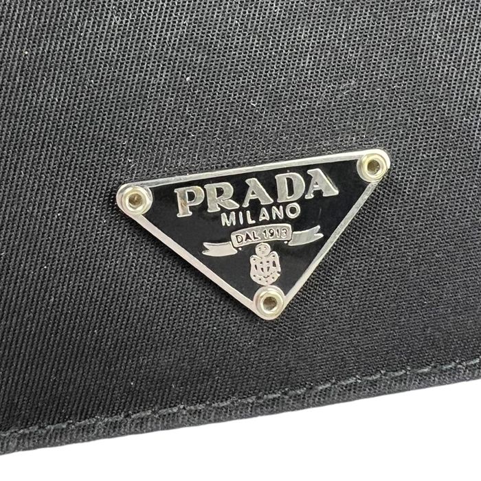 Prada Prada Badge Logo Nylon Bifold Wallet | Grailed