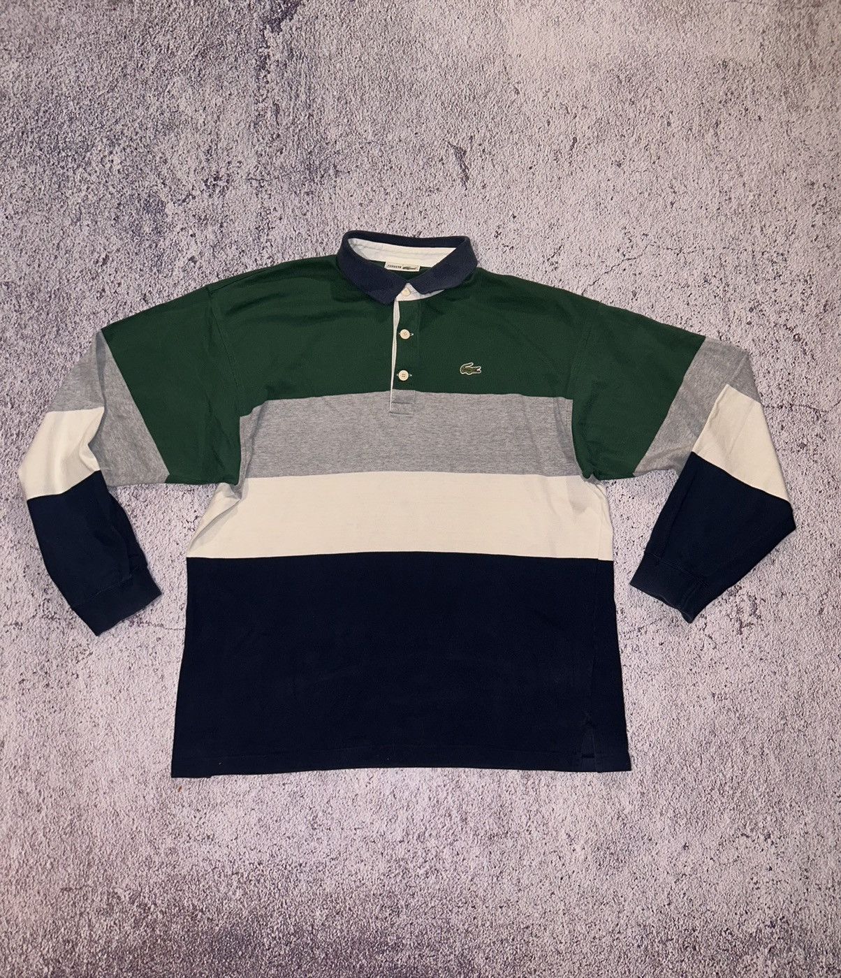 Vintage Lacoste Chemise Vintage Stripped Rugby Shirt 90's | Grailed
