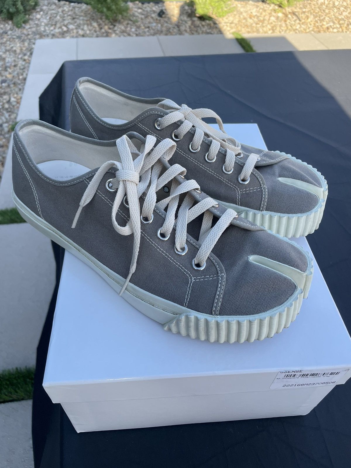 Maison Margiela Maison Margiela Gray Tabi Sneakers | Grailed