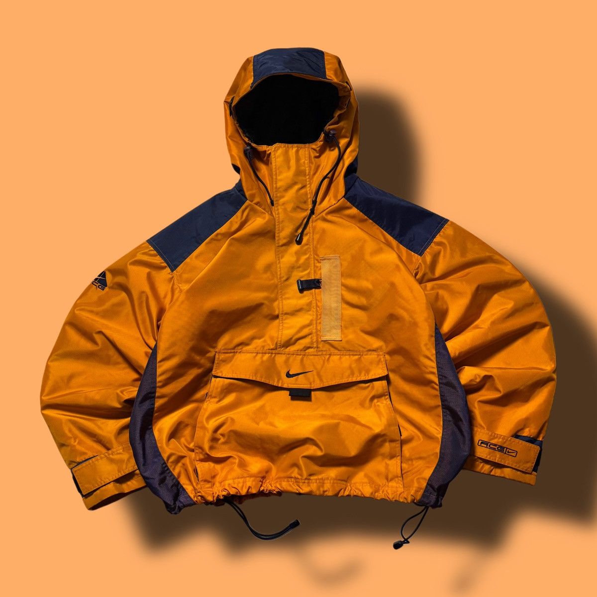 Nike × Nike ACG × Vintage 90s Nike ACG Vintage Center Swoosh Anorak Ski Hooded Jacket | Grailed