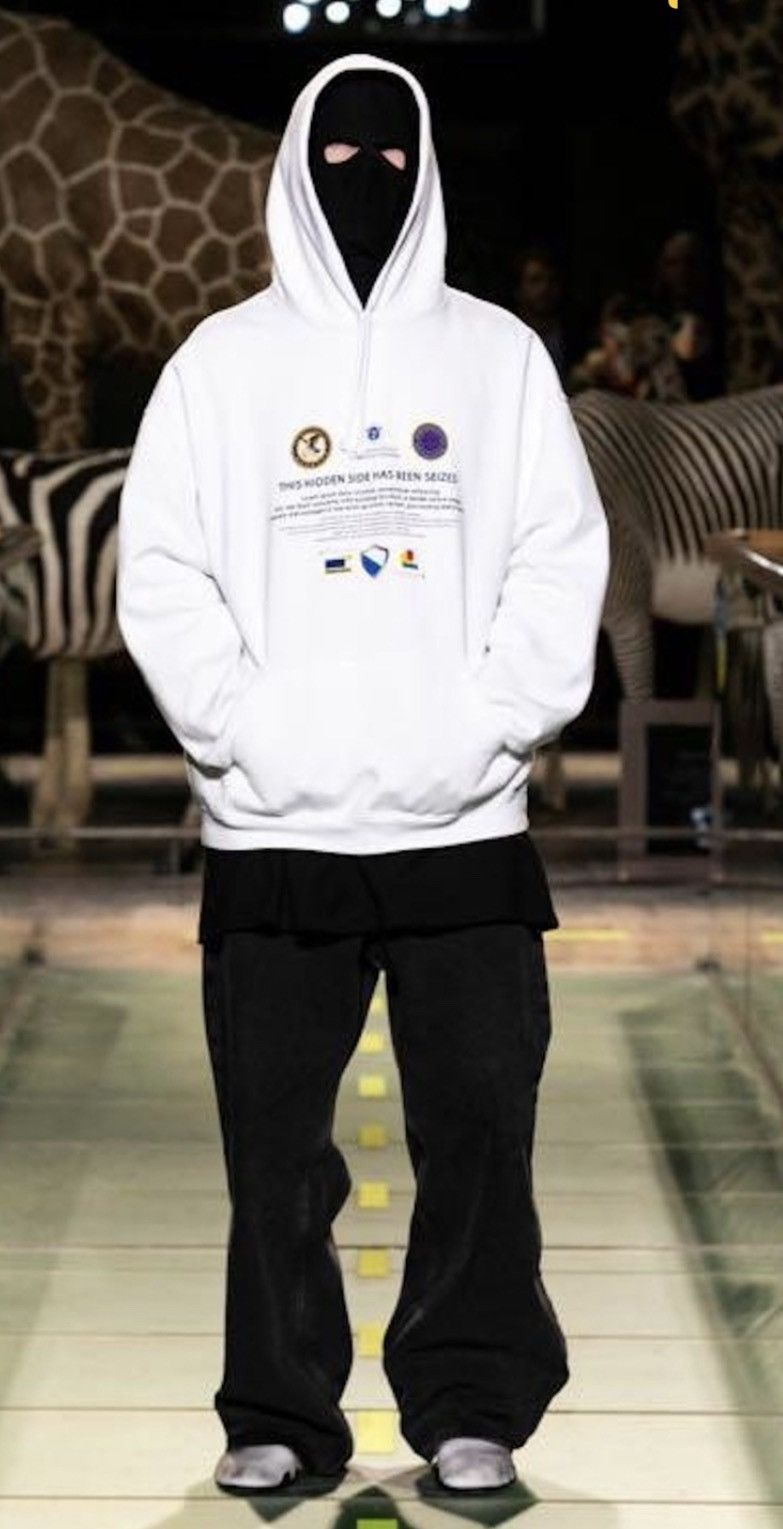 Vetements Vetements Mask Hoodie “This Hidden Side Has Been Seized ...