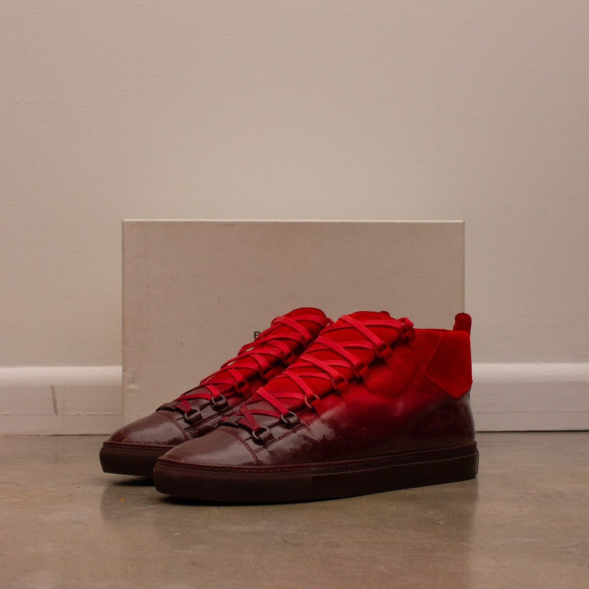 Balenciaga Balenciaga 373399 Arena High Tops Red Gradient Ombre | Grailed