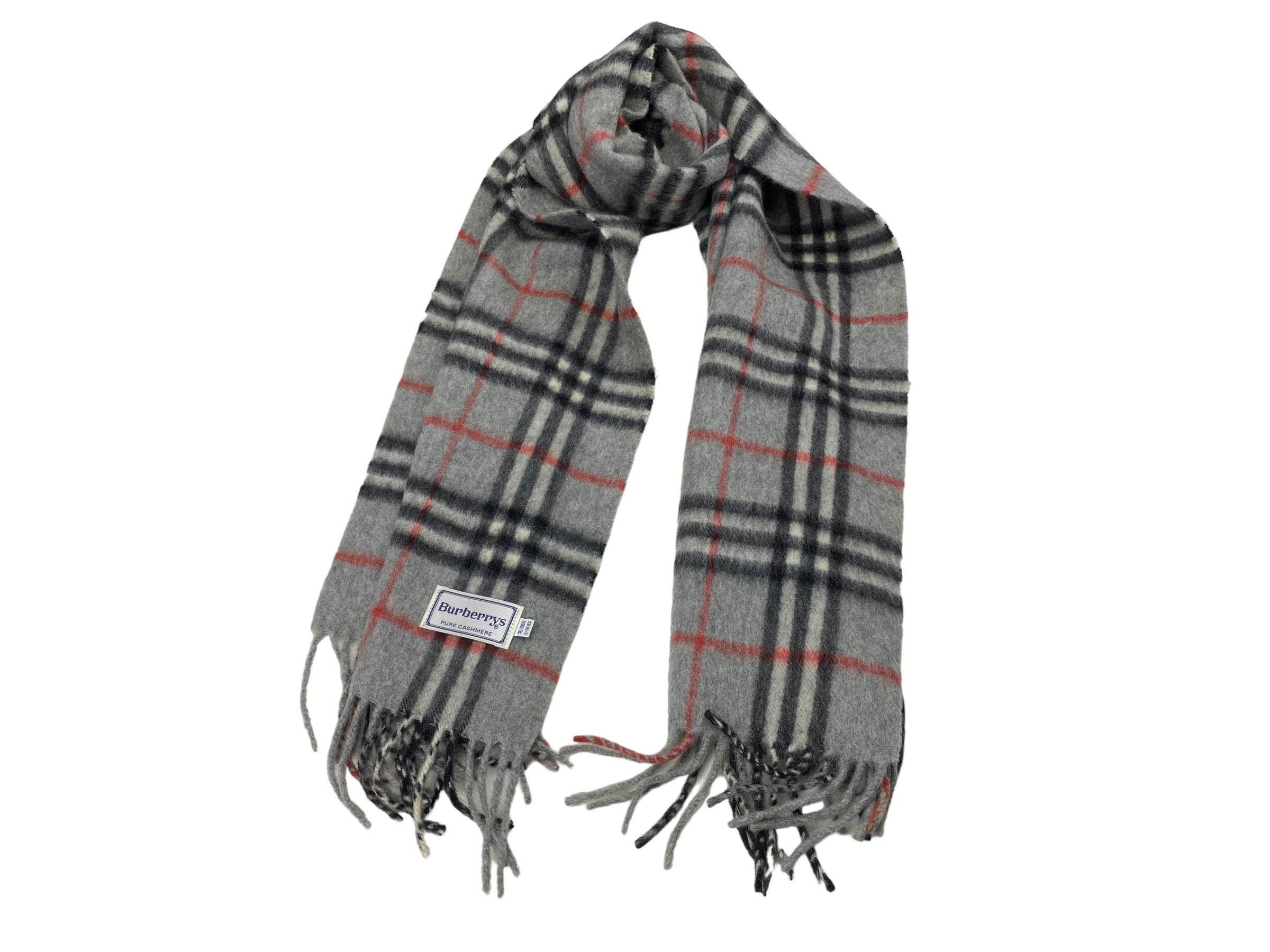 Cashmere & Wool × Vintage Burberrys Pure Cashmere Checkered Vintage ...