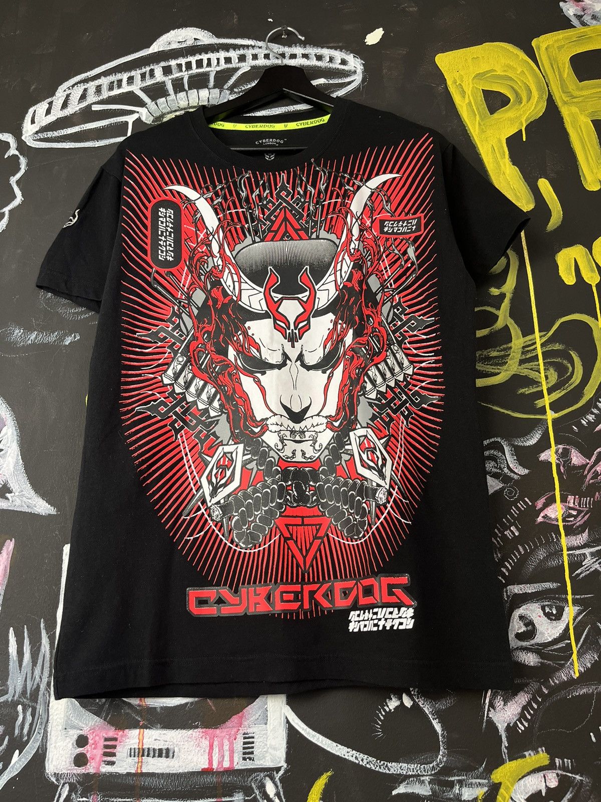 Japanese Brand Vintage Cyberdog Samuraj Japanese T-shirt Black Style ...