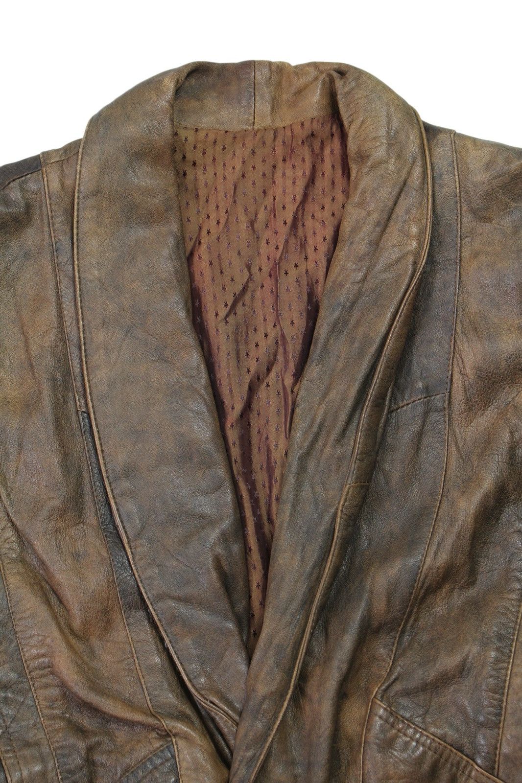 Vera Pelle 2000S VERRA PELLE LEATHER SHAWL COLLAR JACKET | Grailed