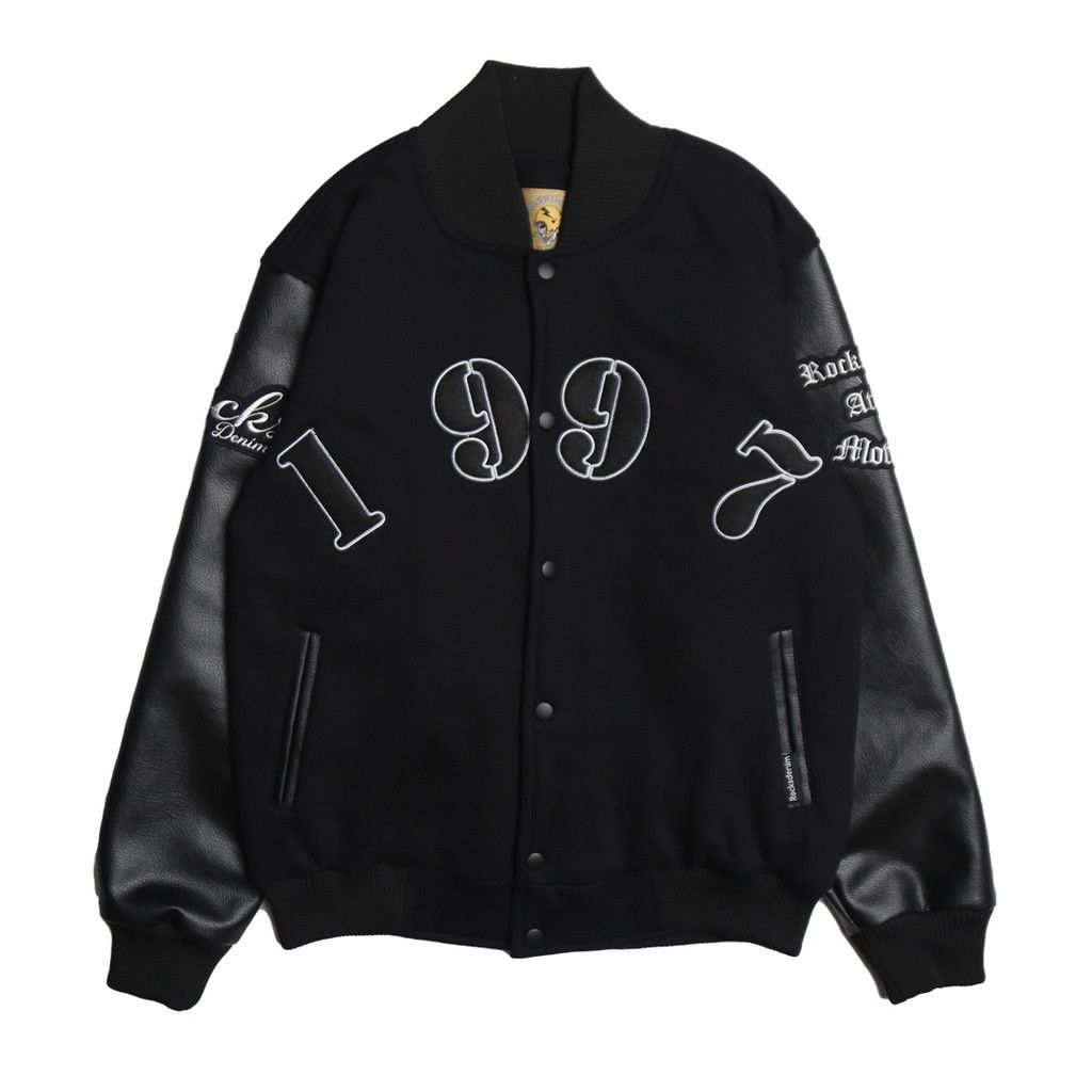 Bomber Jacket × Varsity Jacket Varsity Black 1997 - Jacket Varsity ...