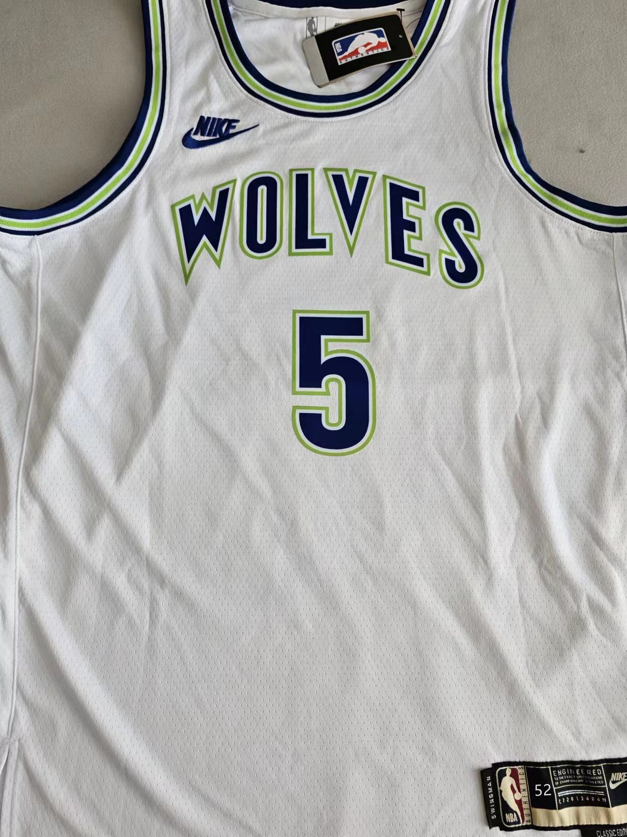 NBA Timberwolves 5 Anthony Edwards Jersey White XL | Grailed