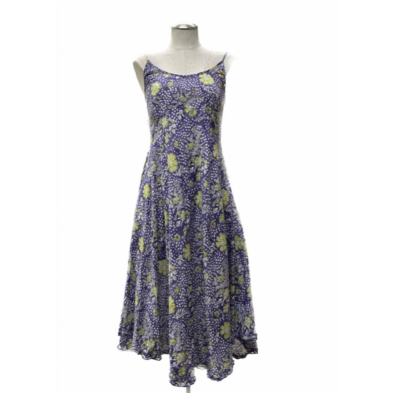 Designer PAISLEY AND POMEGRANATE Cami Elastic Back Dress In Navy | Grailed