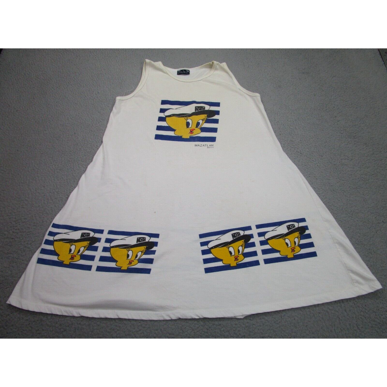 Vintage VINTAGE Tweety Bird Shirt Dress Women Medium Oversized Beach ...