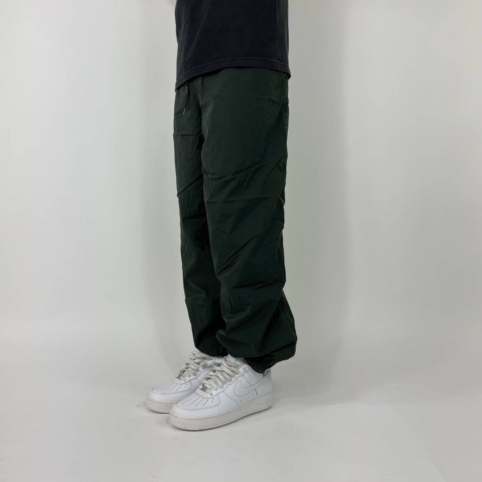Vintage Super Sick Vintage 90's Baggy Nylon Forest Green Sweatpants ...