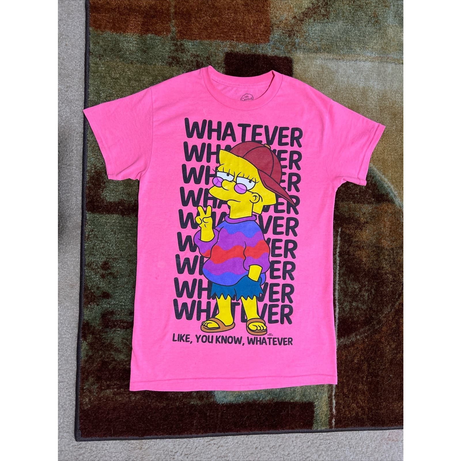 Universal Studios The Simpsons T-Shirt Lisa Simpson “like, you know, whatever” | Grailed