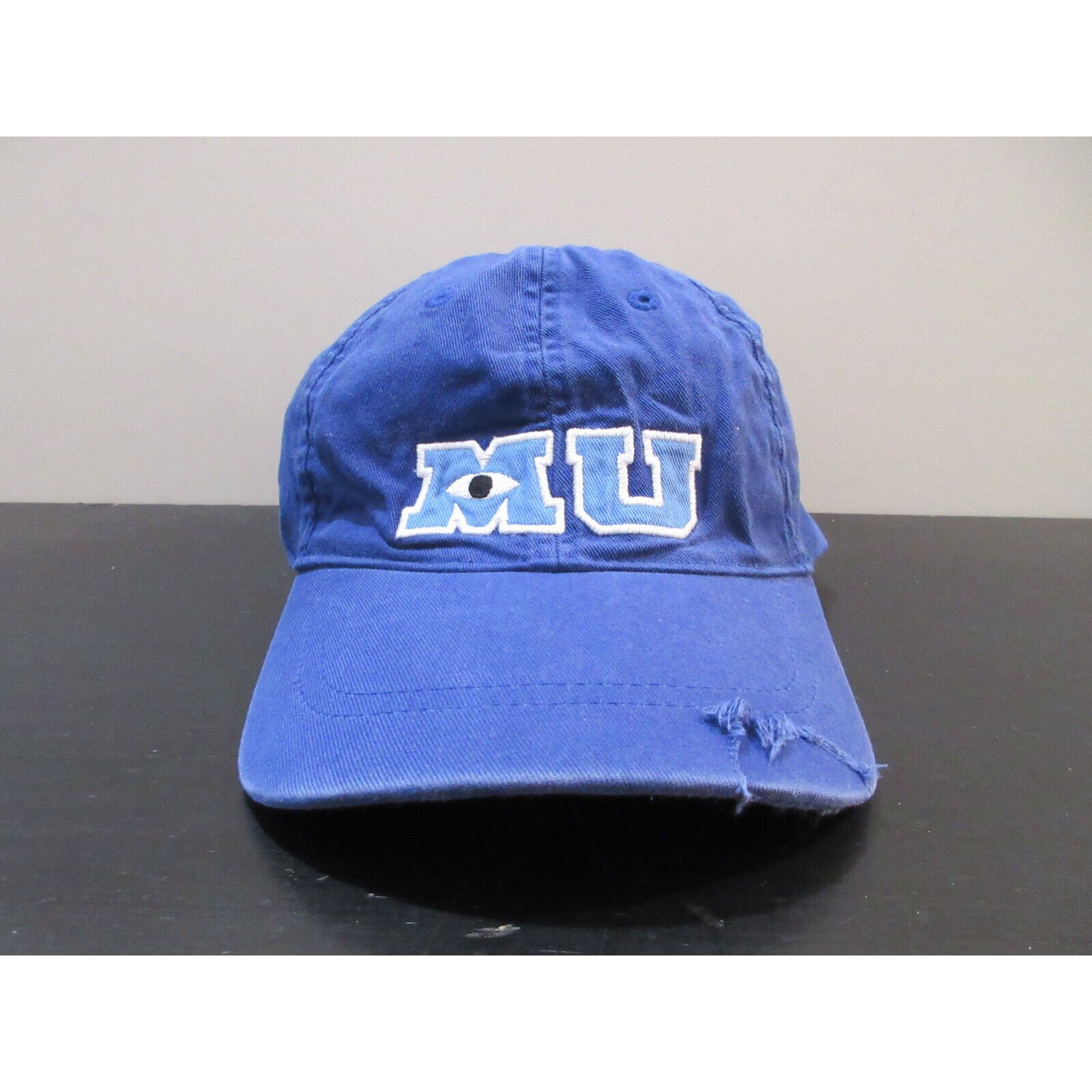 Disney Monsters Inc Hat Cap Strap Back Blue MU Logo Disney World Magic ...