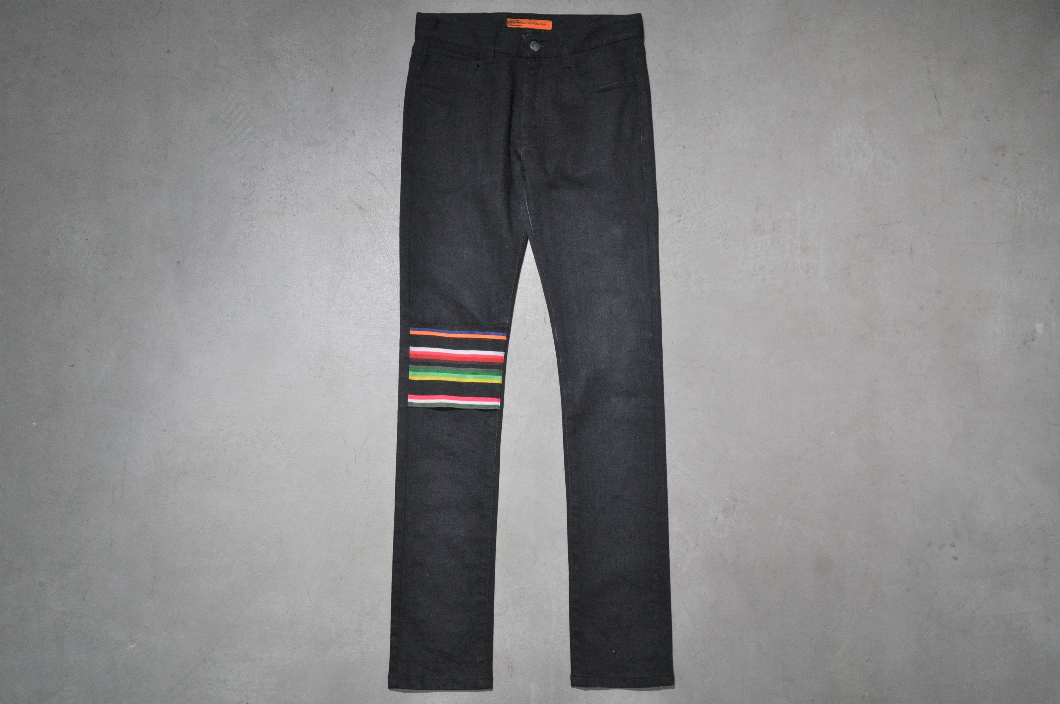 Raf Simons Raf Simons - SR - F/W 14 - Stripe Knee Patch Denim Jean ...