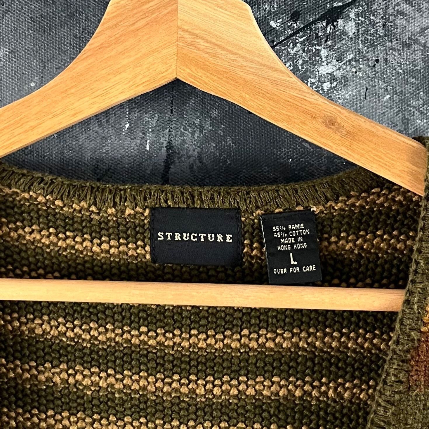 Vintage Vintage 90’s Structure stripe vest | Grailed