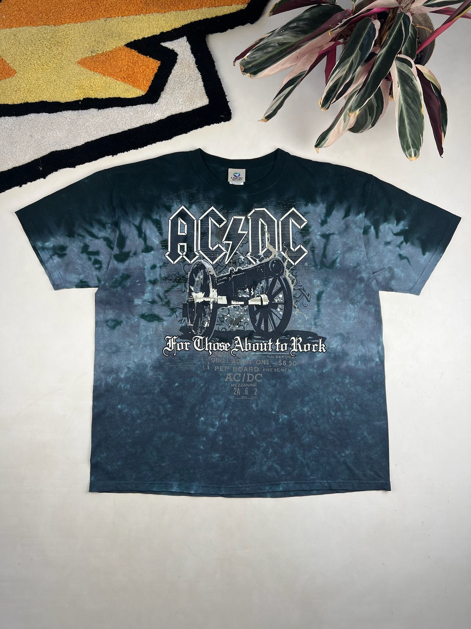 Band Tees × Liquid Blue × Vintage Vintage ACDC Tee Streetwear Big Central Logo Y2k Rock | Grailed