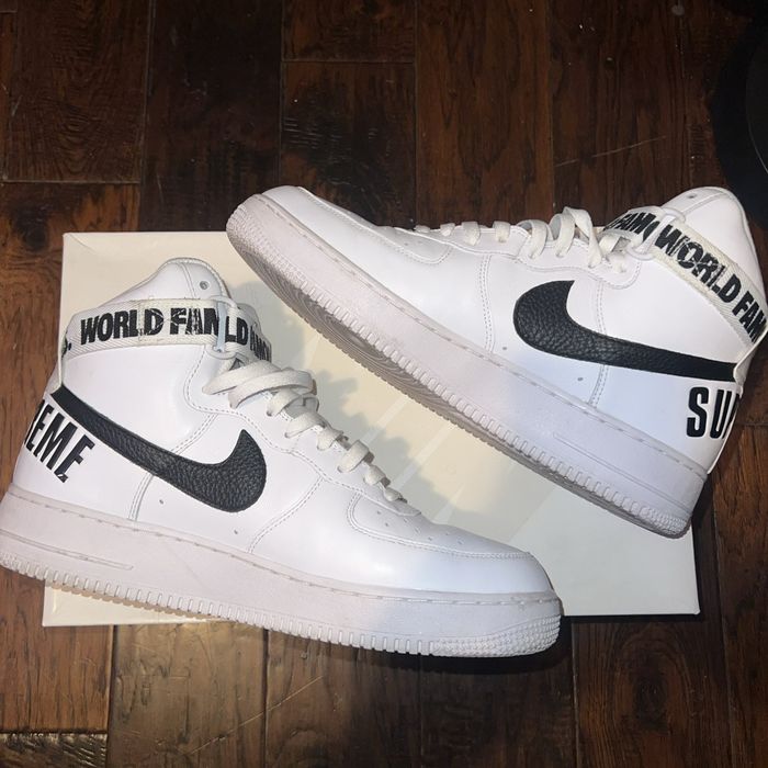 Supreme Air Force 1 Surpeme High Top White | Grailed