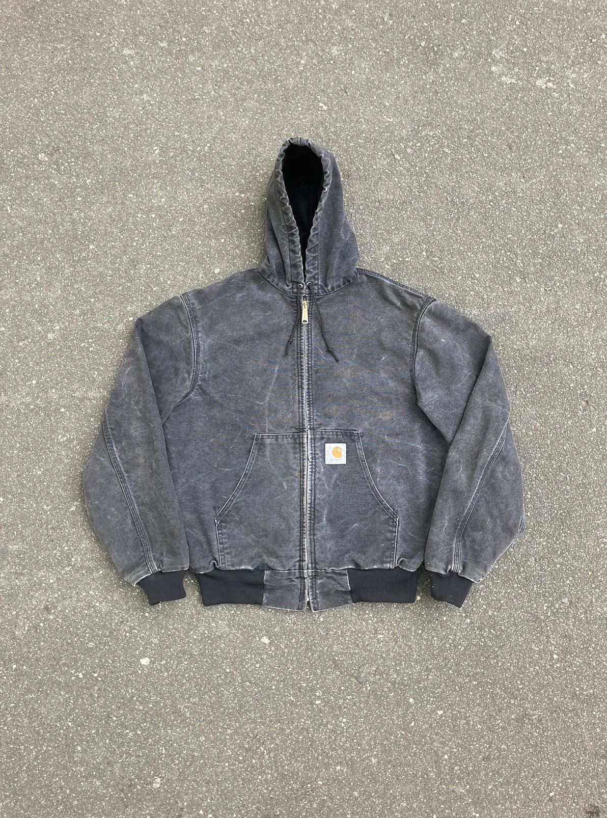 Carhartt × Streetwear × Vintage Faded Black Carhartt Active Duck Jacket ...