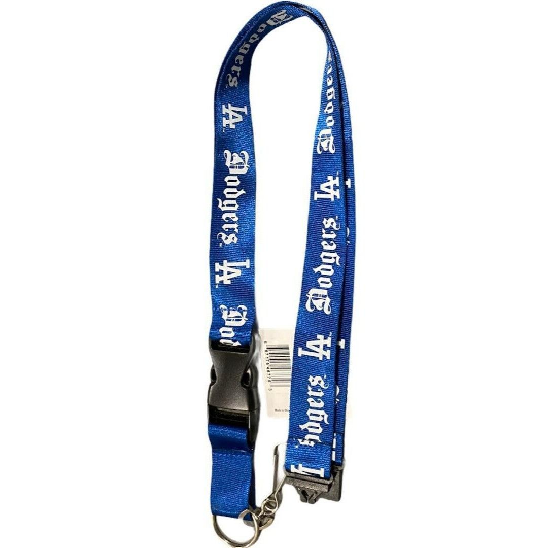 MLB LOS ANGELES DODGERS 2-Sided Lanyard Keychain Old English Fon | Grailed