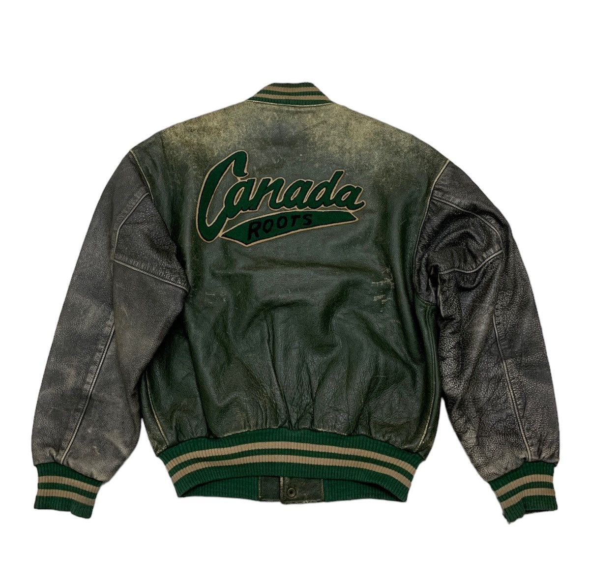 Roots × Varsity Jacket × Vintage VINTAGE CANADA ROOTS EMBROIDERY LOGO ...