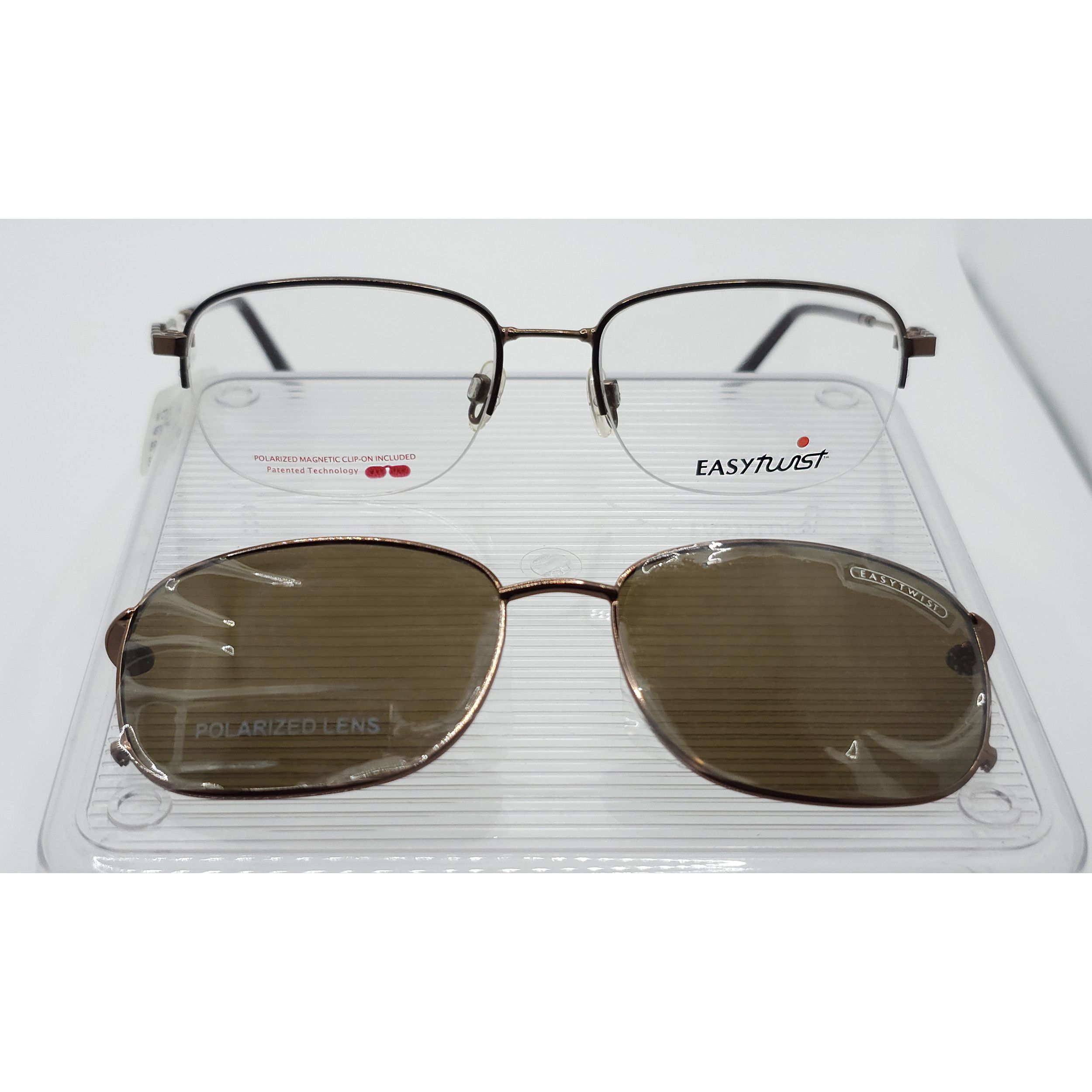 Other EasyTwist Satin Chocolate Oval Half-Rim Polarized Glasses | Grailed