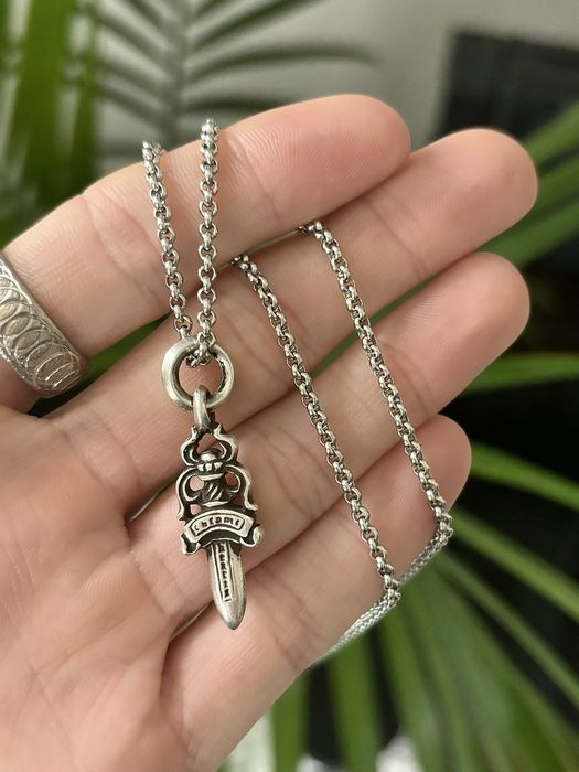 Chrome Hearts DAGGER PENDENT WITH HOOP ROLL CHAIN | Grailed