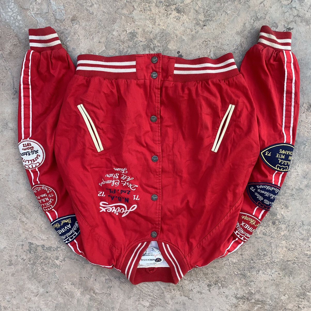 Avirex × Avirex Varsity Jacket × Vintage RARE AVIREX VARSITY COTTON BOMBERS 80s 90s | Grailed