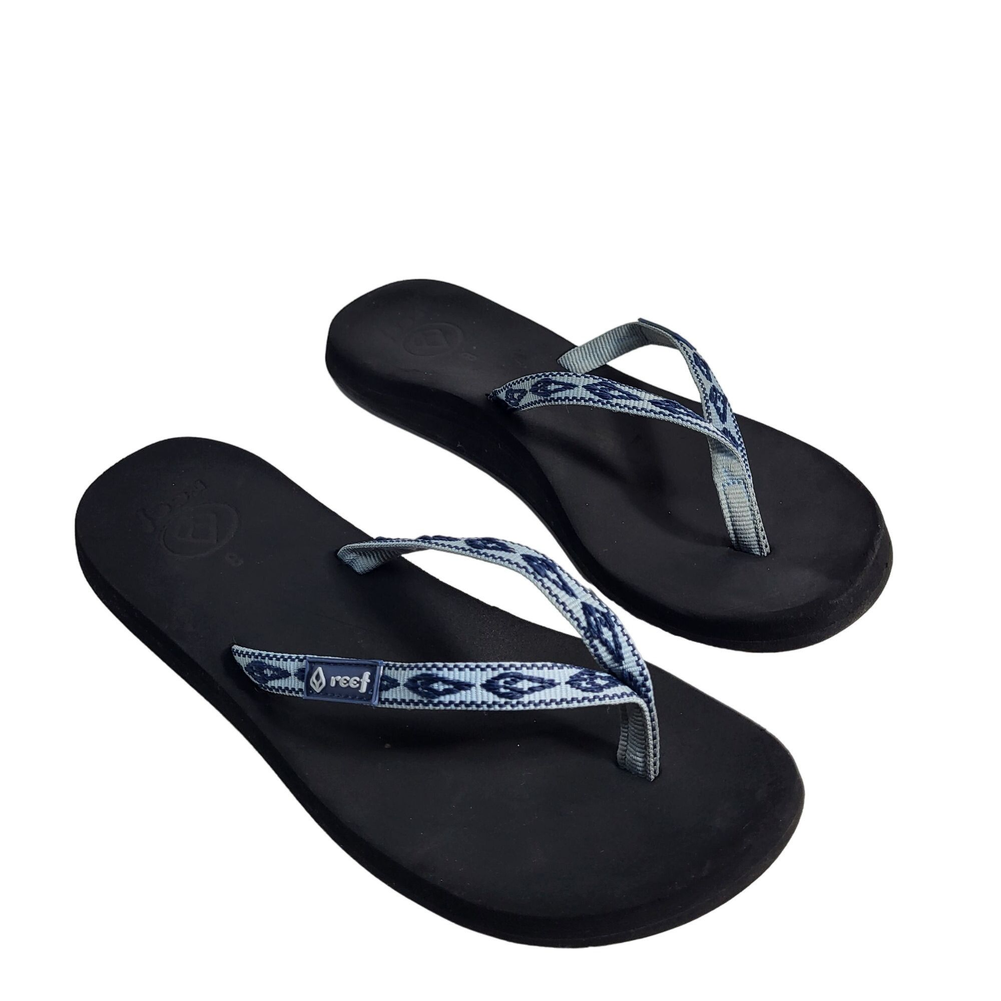 REEF Reef Ginger Flip Flops Sandals Ginger Light Blue Black 8 | Grailed