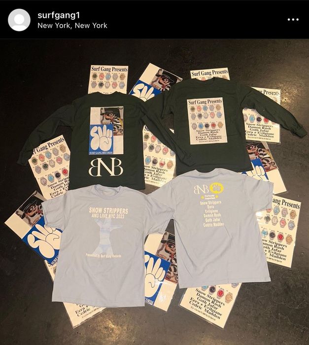 Goth Money Surf Gang x Snow Strippers NYC Tee | Grailed