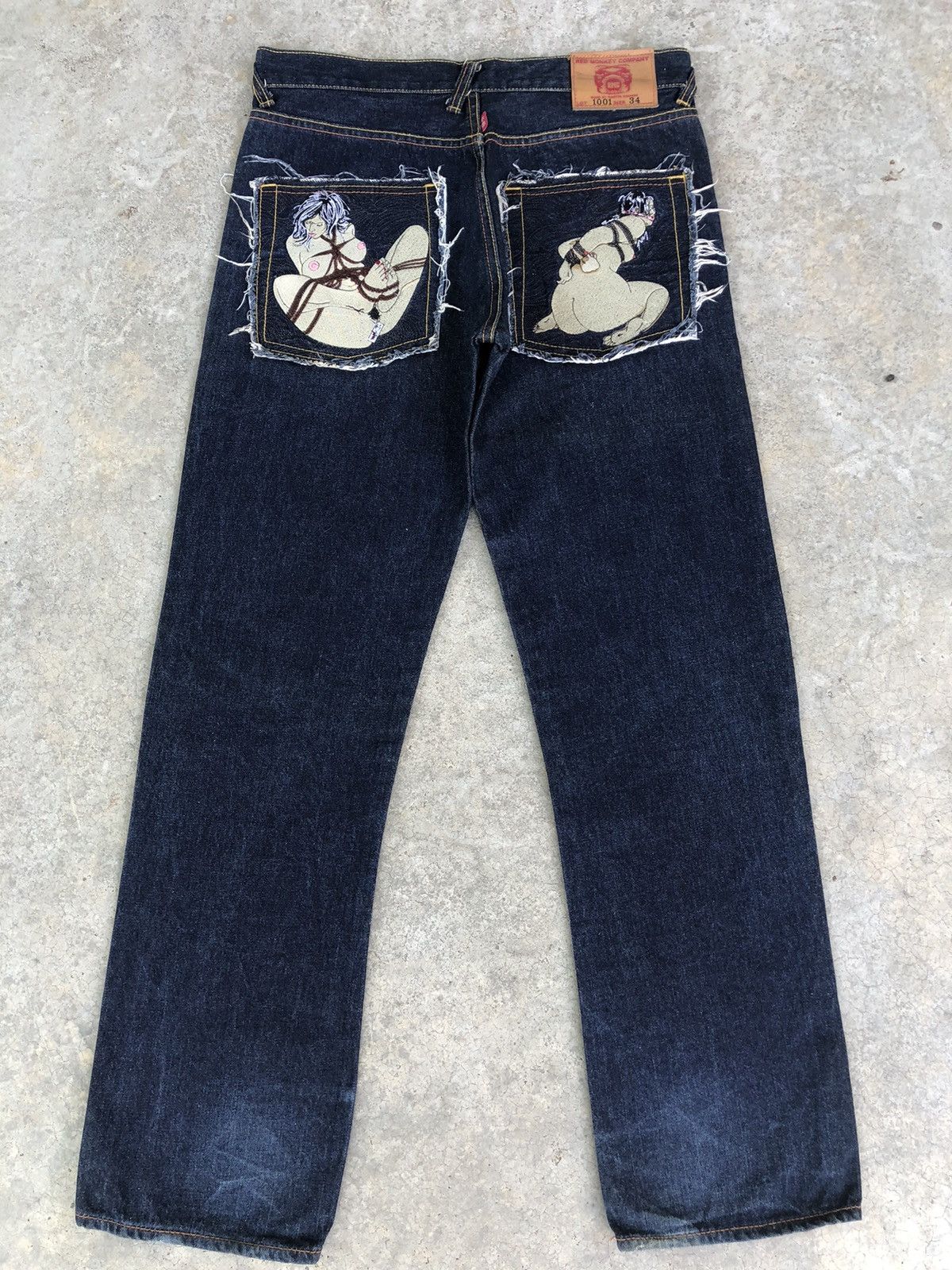 Distressed Denim × Japanese Brand × Red Monkey Company Red Monkey ...