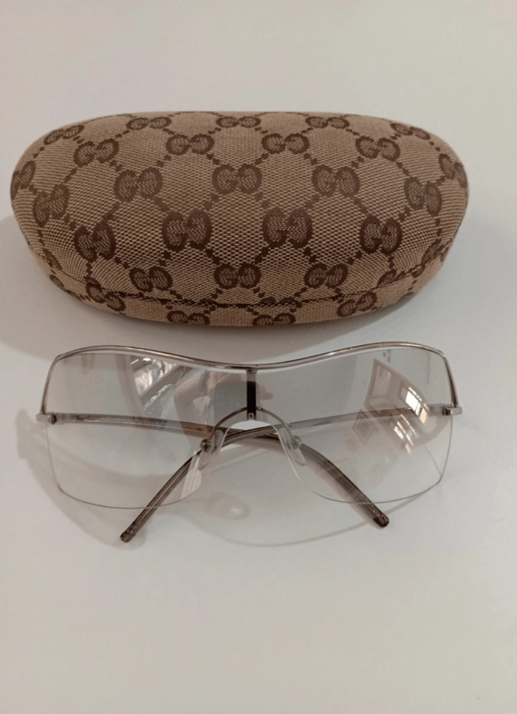 Gucci × Tom Ford × Vintage Gucci sunglasses Transparent Wrap Mask ...