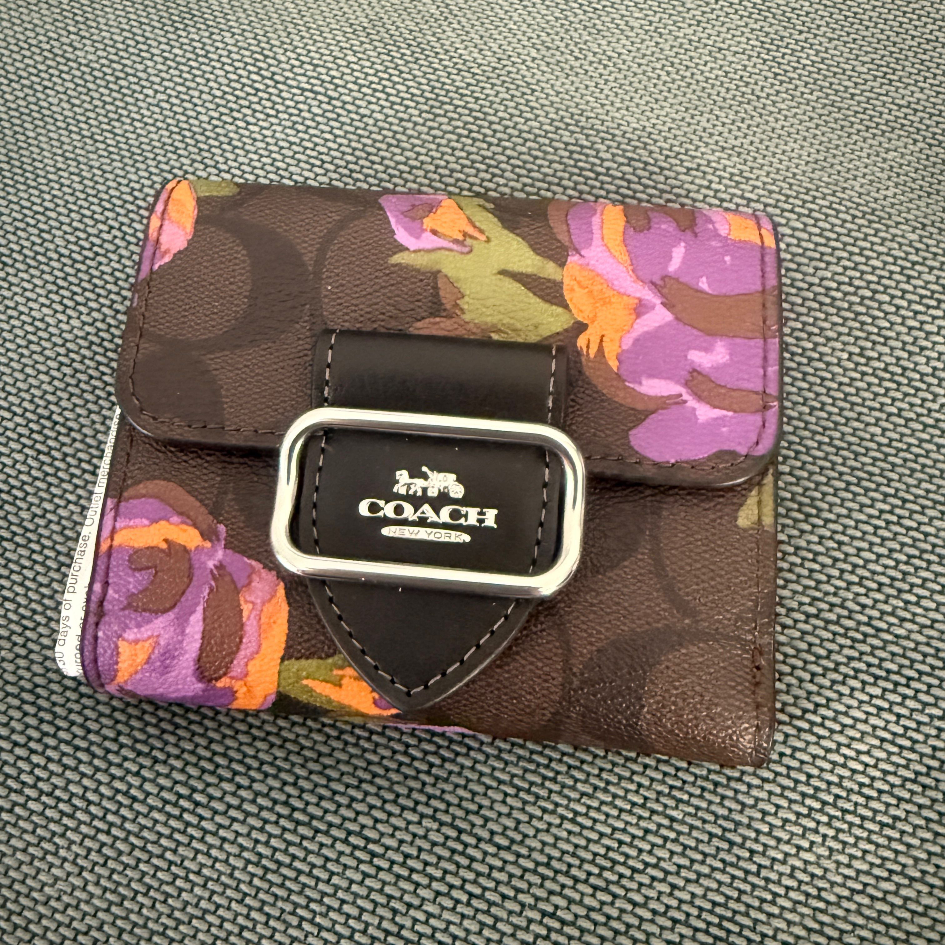 Coach Small Morgan Wallet In Signature Canvas With Rose Print | Grailed