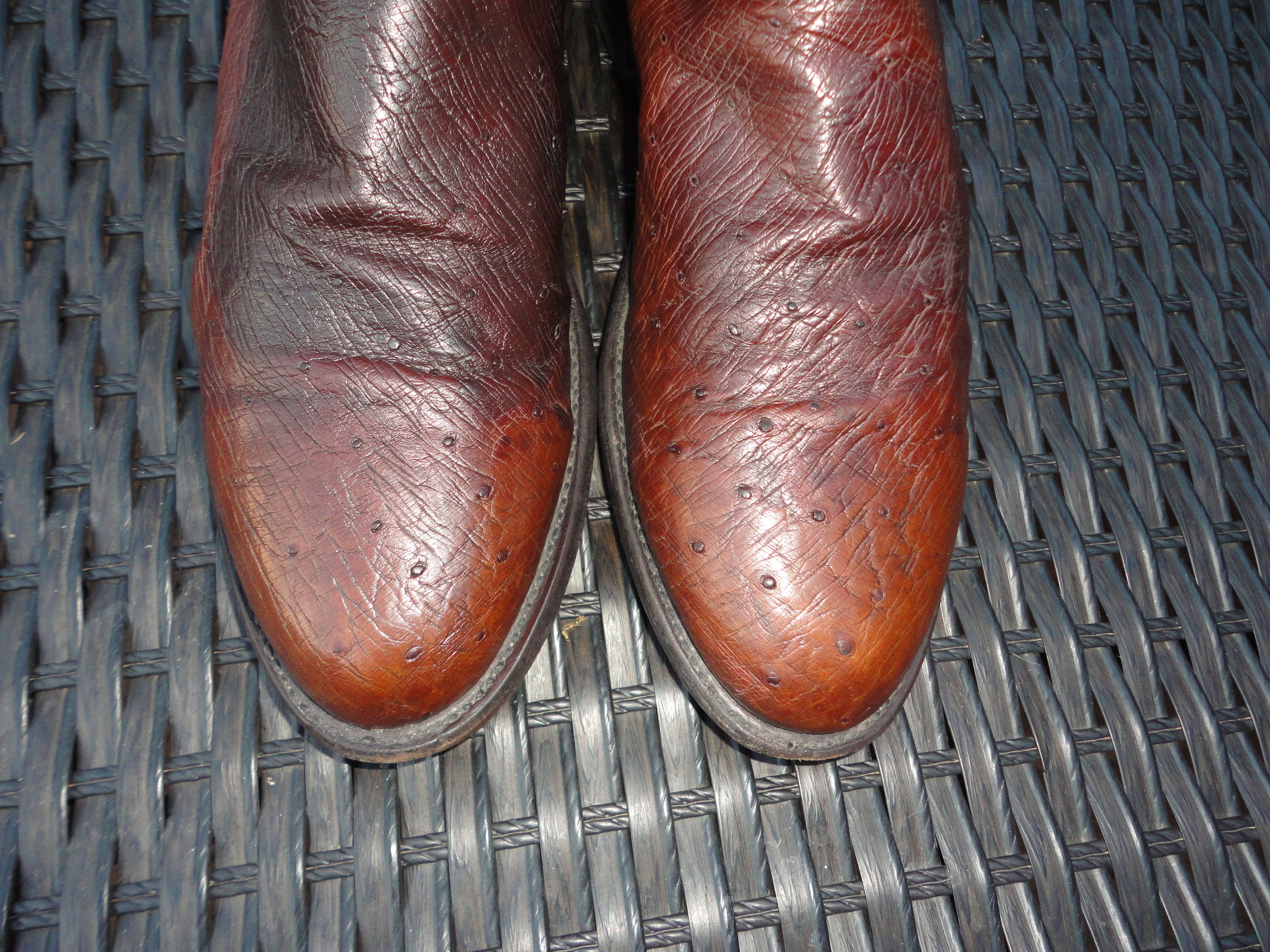 Lucchese LUCCHESE Brown Ostrich Western Boots Size 9.5D | Grailed