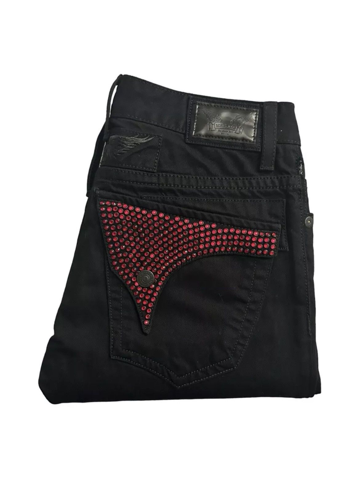 Robins Jeans × Streetwear × True Religion BLACK ROBINS JEANS WITH RED ...
