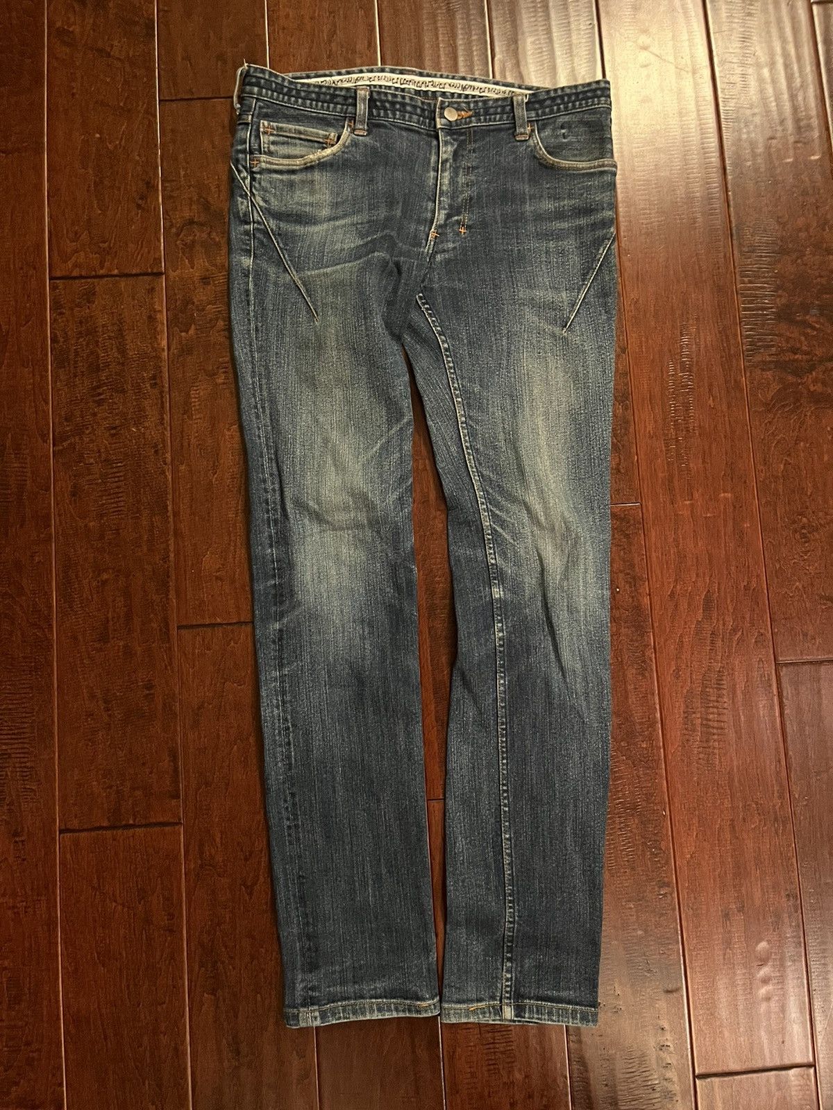 Number (N)ine Number (N)ine SS08 Pain Denim Blue Birds Crying Heart ...
