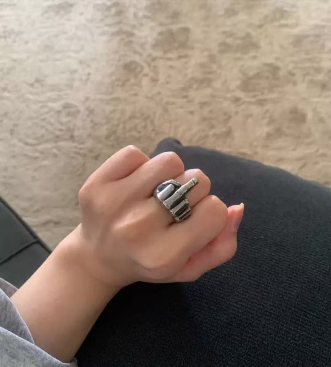 Vintage Punk Middle Finger Cool Ring | Grailed