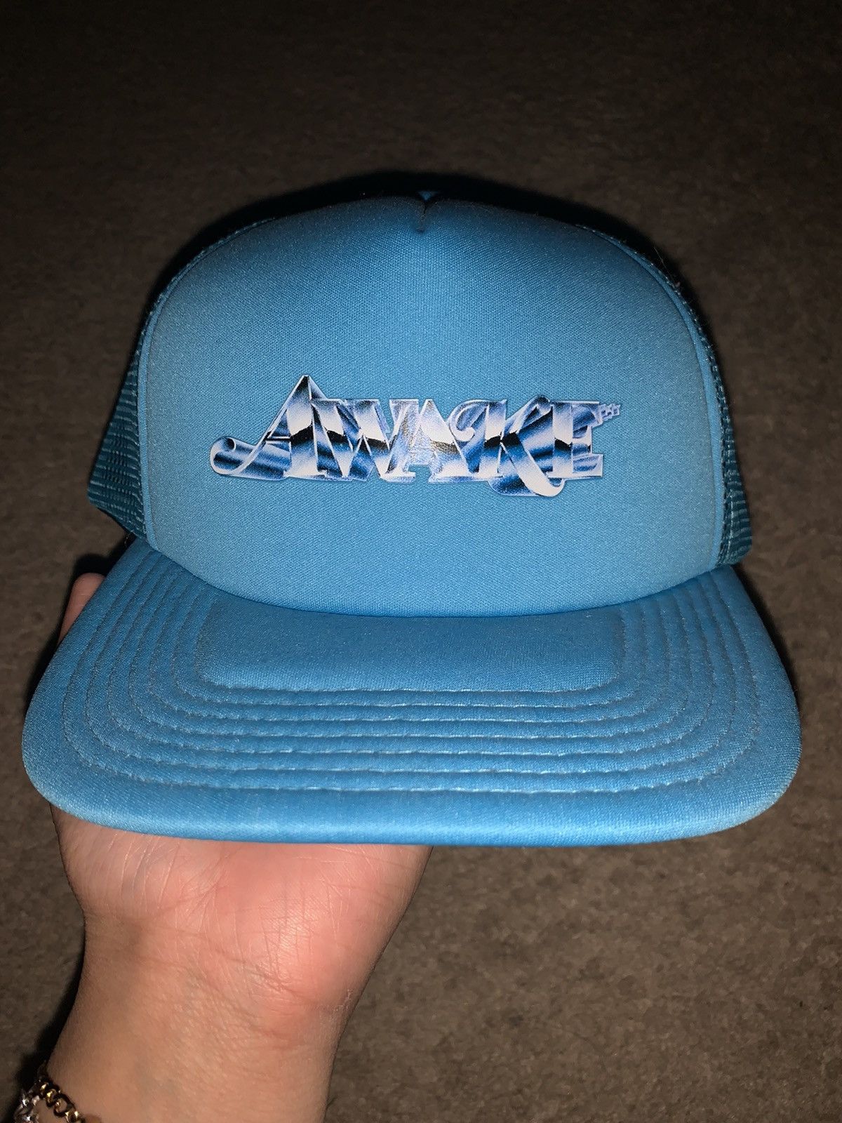 Streetwear Awake NY ‘Chrome Logo’ Trucker Hat | Grailed