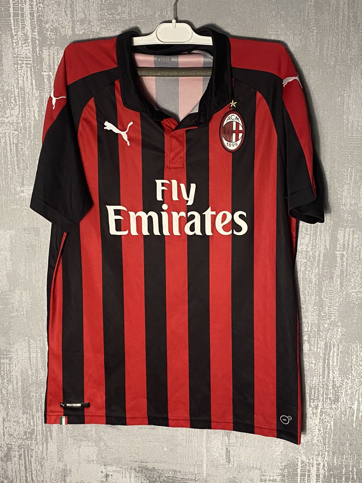 Puma Vintage Milan puma Soccer Jersey Fly Emirates Kit | Grailed